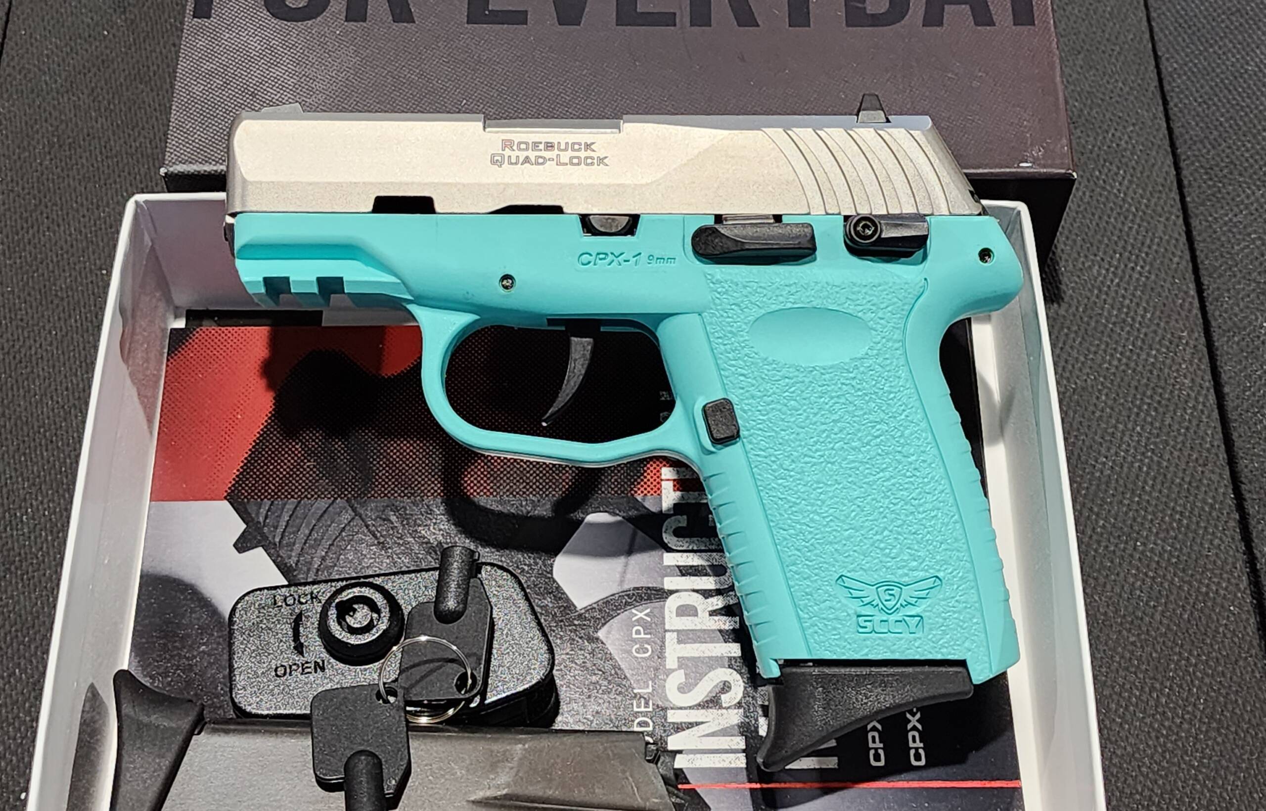 SCCY CPX1 SCCY Blue/Cyan Stainless w/Safety 9mm 2mags CPX-1TTSBG3 ...