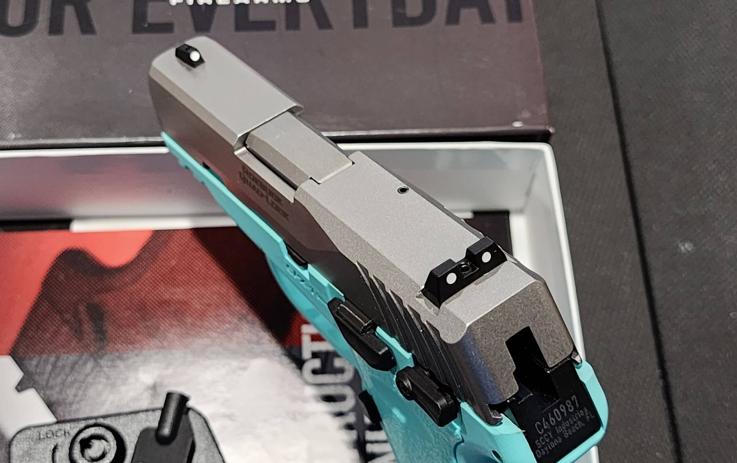 SCCY CPX1 SCCY Blue/Cyan Stainless w/Safety 9mm 2mags CPX-1TTSBG3 ...