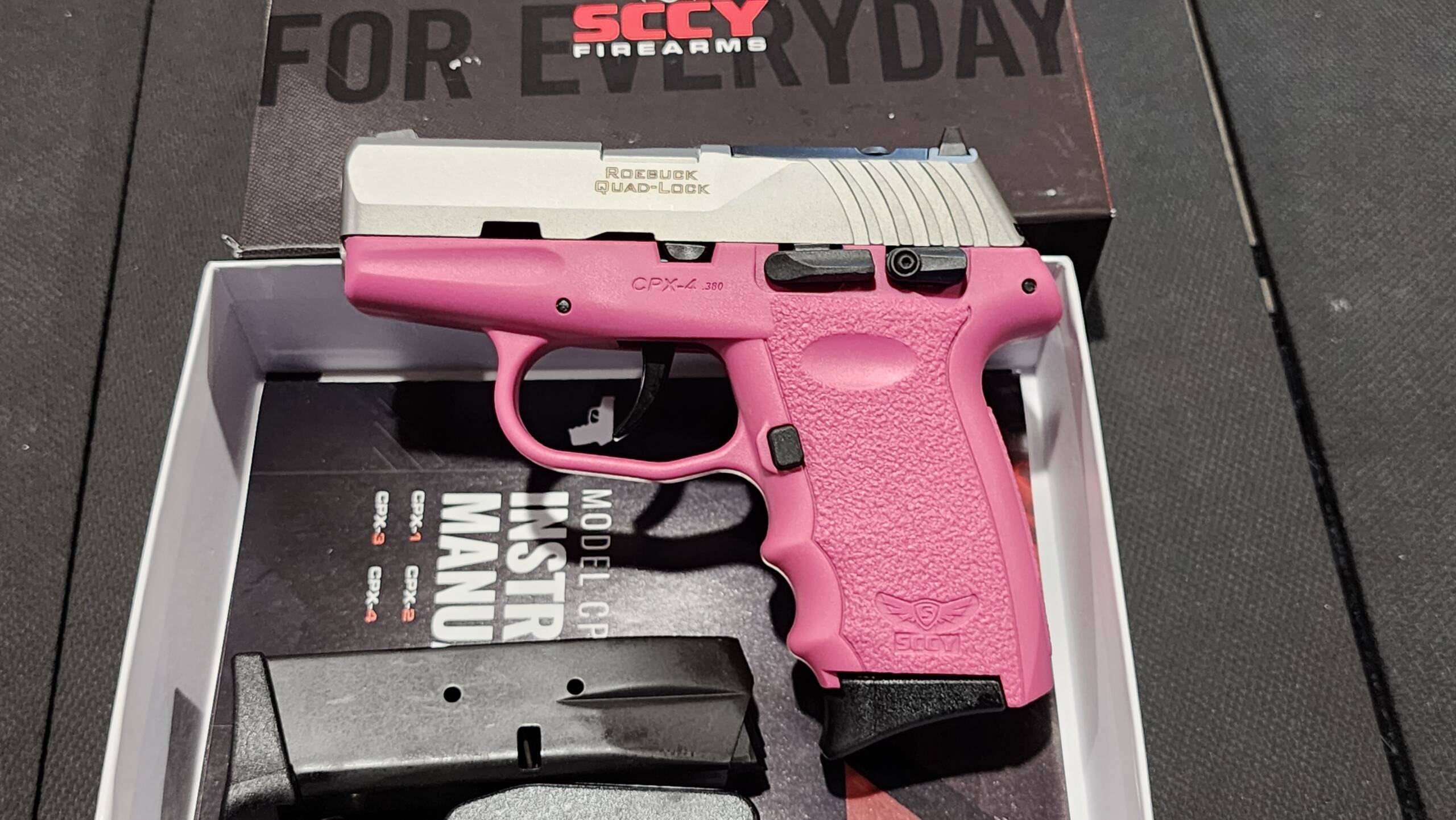 SCCY CPX4 Pink & Stainless, RDR & Safety 380auto 2mags CCPX-4TTPKRDR ...