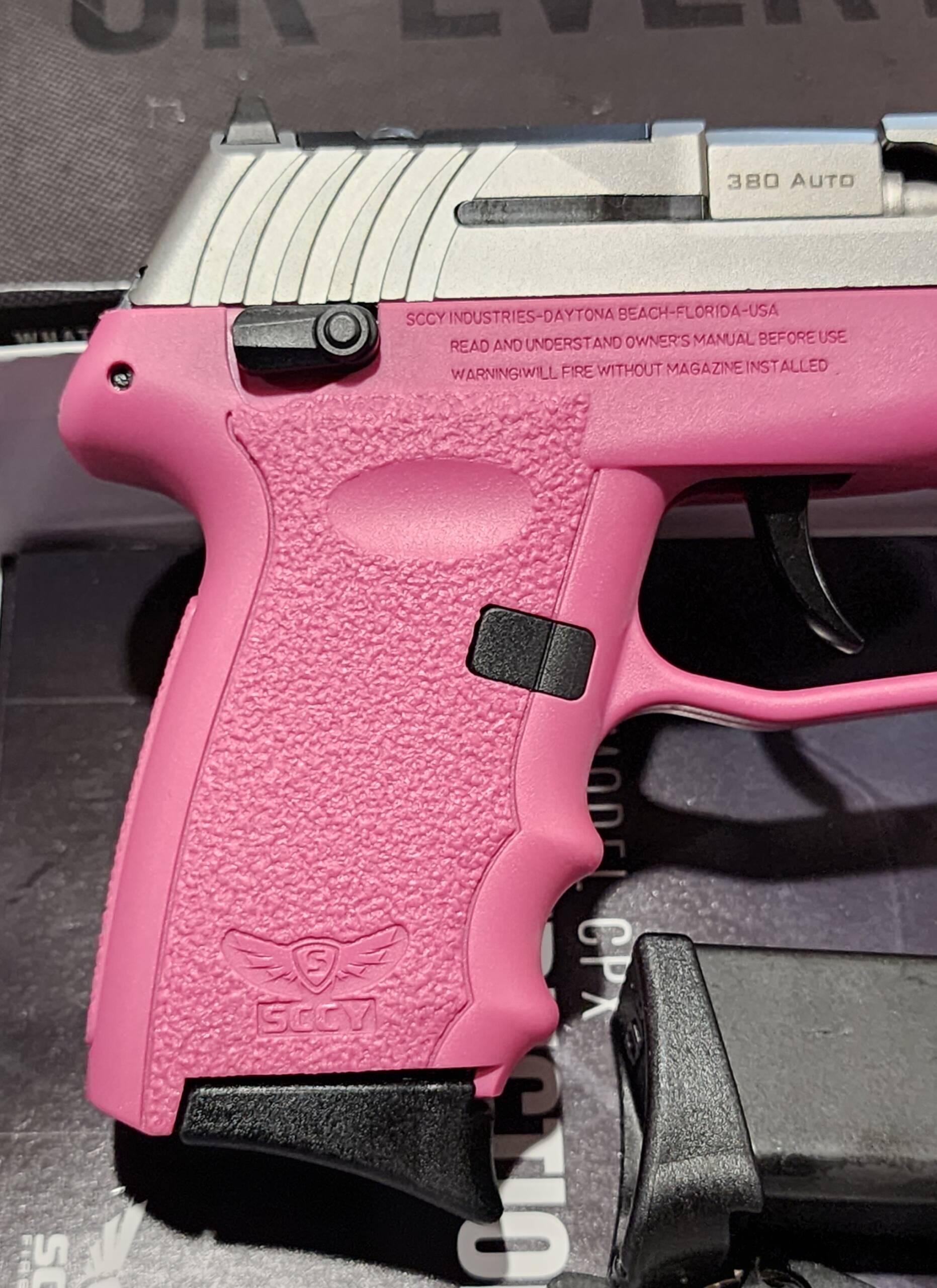 SCCY CPX4 Pink & Stainless, RDR & Safety 380auto 2mags CCPX-4TTPKRDR ...